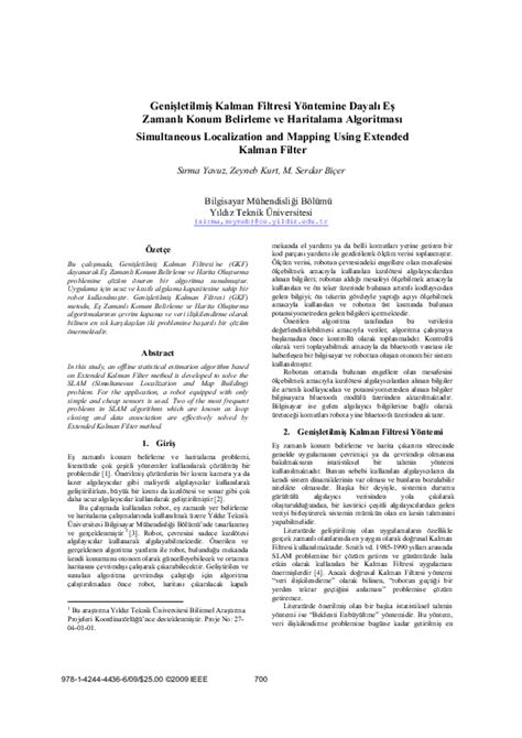 Pdf Simultaneous Localization And Mapping Using Extended Kalman Filter