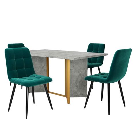 Modfu Essgruppe Esstisch Mit 4 Stühlen Esstisch Set 5 Teilig 5 Tlg