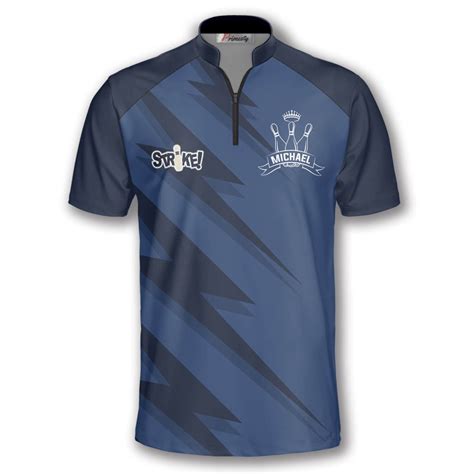 Blue Lightning Custom Bowling Jerseys For Men Primesty