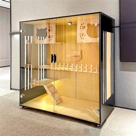 茶言家具店貓籠別墅家用實木貓籠室內貓櫃貓舍貓屋貓別墅豪華大雙層貓咪別墅 蝦皮購物