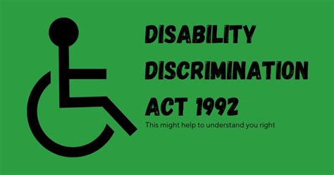 Disability Discrimination Act 1992 All You Need To Know