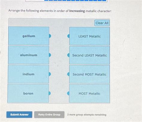 Solved Arrange The Following Elements In Order Of Increasing Chegg