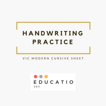 Vic Modern Cursive Alphabet Tracing Sheet Freebie By Educatio TPT