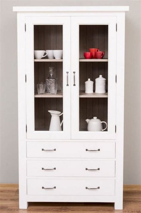 Casa Padrino Küchenbuffet Landhausstil Küchenschrank Weiß Grau 100 X