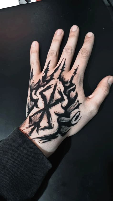 Berserk Tattoo Hand Tattoos Hand Tattoos For Guys Tattoos