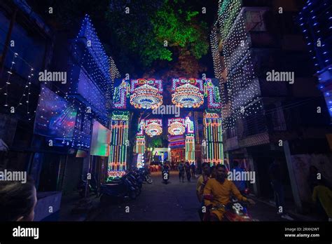 Kolkata West Bengal India 4h October 2022 Decorated And