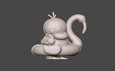 🐉 Pokemon Psyduck Beach Style Free・free Stl File For ・cults