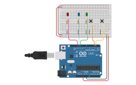 Circuit Design Interrupt Led Tinkercad
