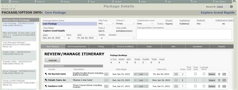 Packages Module Detail View Tourtools V5 User Guide 1