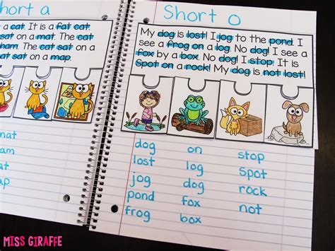 Miss Giraffe S Class Phonics Fluency Notebooks