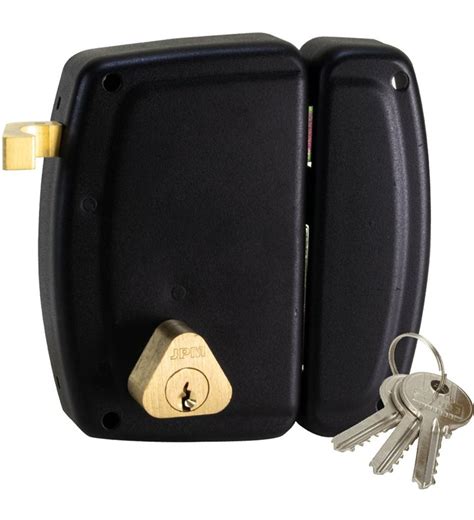 Serrure en applique Verticale Droite à tirage Cylindre 45 mm Entraxe