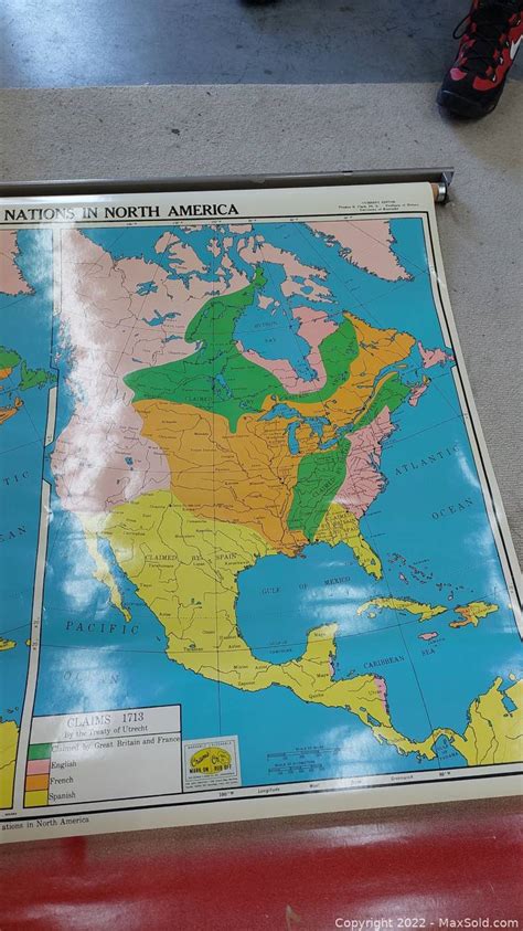 Vintage Scroll Chart Map From Uvic 4570146253