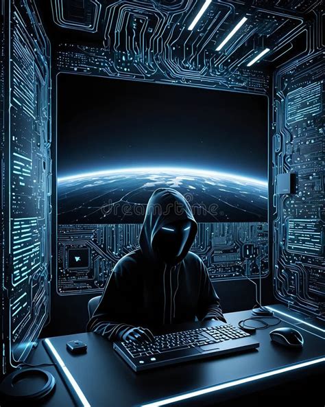 Global Internet Living And Working In Cyberspace Stock Illustration
