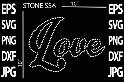 Rhinestone Love Design Graphic By Sabbir413812 · Creative Fabrica