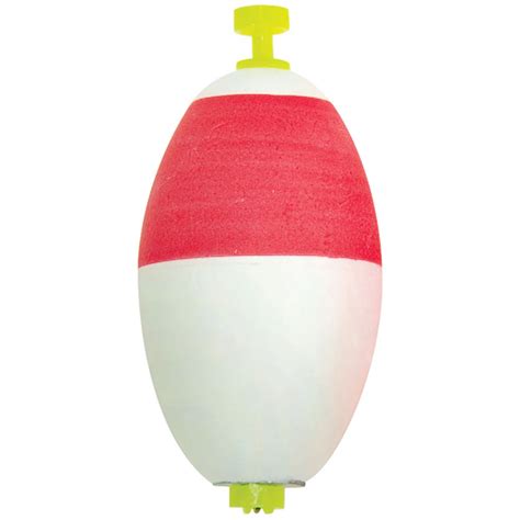 Eagle Claw Weighted Foam Oval Floats 1 5 Red White ★ The Sporting