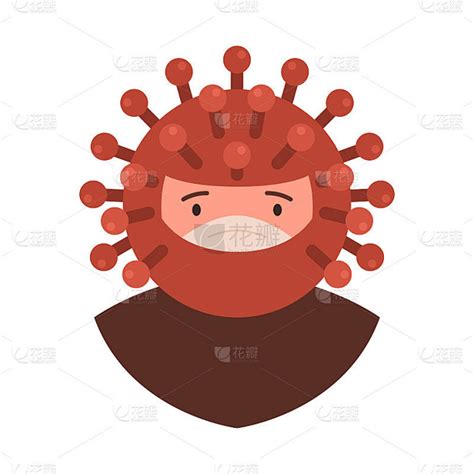 戴面具的冠状病毒的人。mers Cov是一种中东呼吸综合征冠状病毒，新型2019 Ncov冠状病毒，