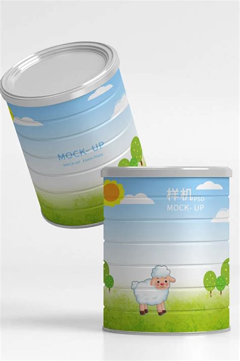 原创3d奶粉罐样机 花瓣网
