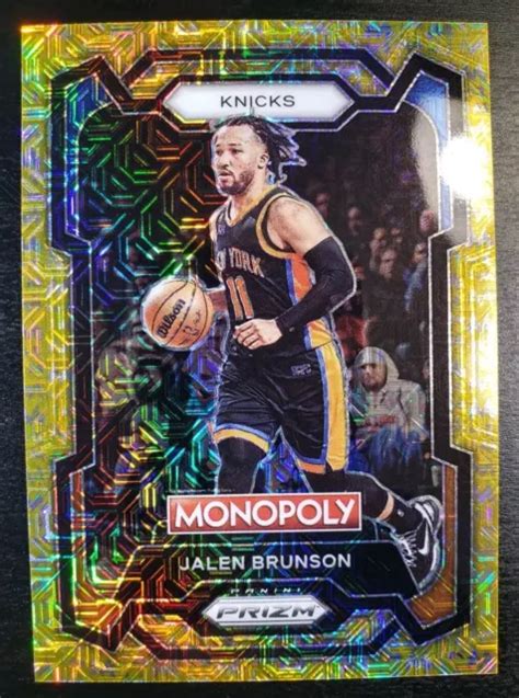2023 24 Panini Prizm Monopoly Jalen Brunson Gold Millionaire 48 500 59