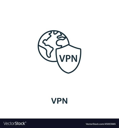 Vpn Icon Monochrome Simple Cyber Security Icon Vector Image