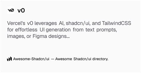 V0 V0 Ai Powered Ui Generation From Text Images And Figma