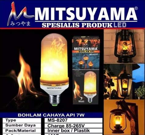 jual lampu led api bohlam api led e27 flame effect mitsuyama ms 8207a