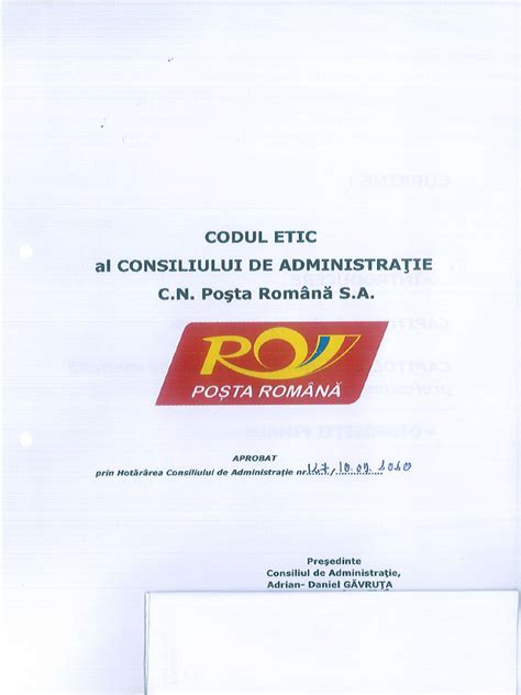 Cod De Etica Aprobat Pdf