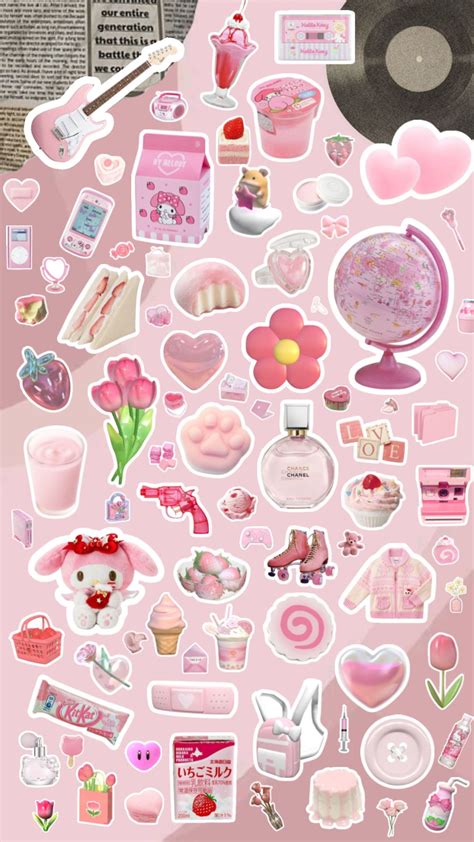 Fun Pink Hellokitty Sanrio Scrapbook Stickers Printable Print