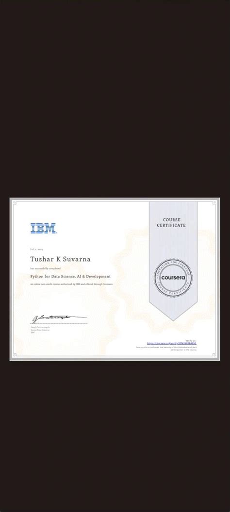 i am happy to share that i have completed the python course from coursera tushar k suvarna