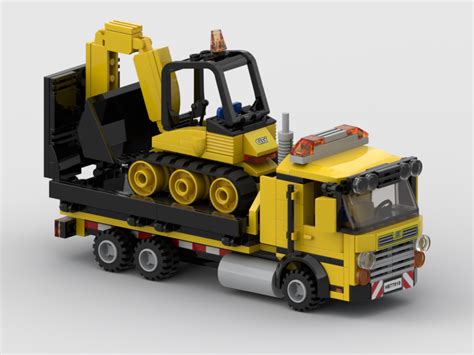 Lego Moc Mini Excavator Transport By Haulingbricks Rebrickable