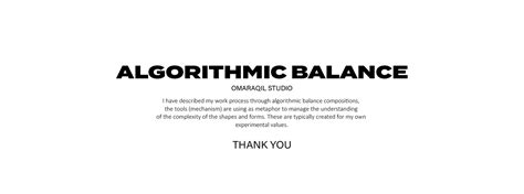 Algorithmic Balance 2023 Behance