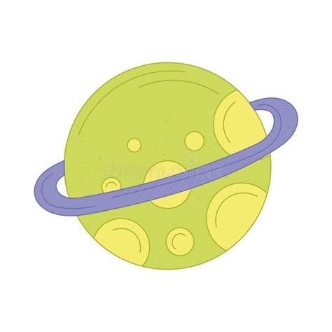 Colored Planet Icon Science And Space Vector Stock Illustration