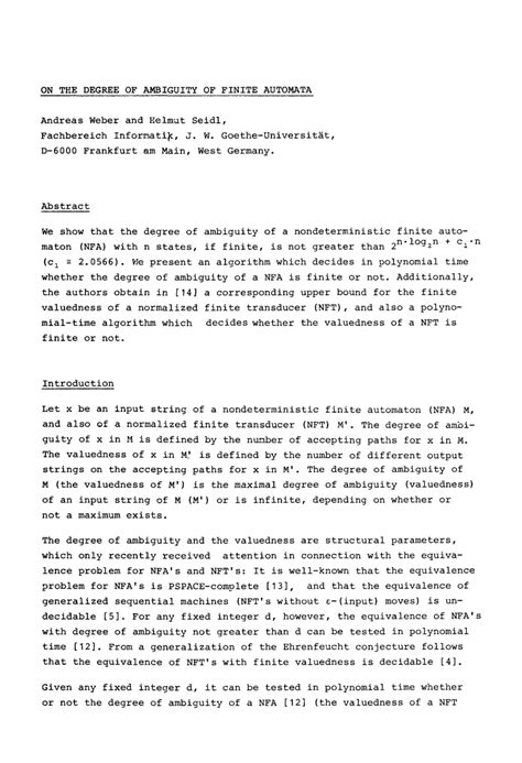 How Do Finite State Automata Handle Ambiguity Acetocherry