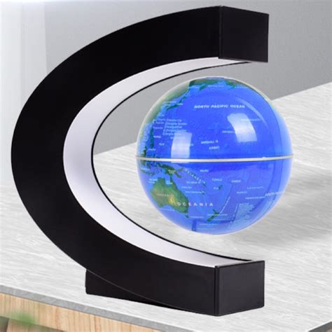 Popular 3inch C Shape Desk Gadget Lamp Rotating Magnetic Floating Globe