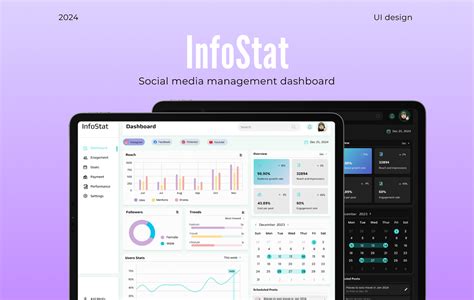 Infostat Social Media Management Dashboard Behance