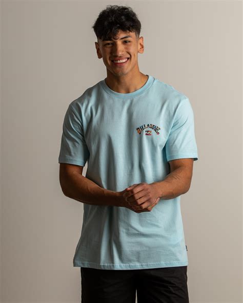 Shop Billabong Arch Fill T Shirt In Coastal Blue Fast Shipping And Easy