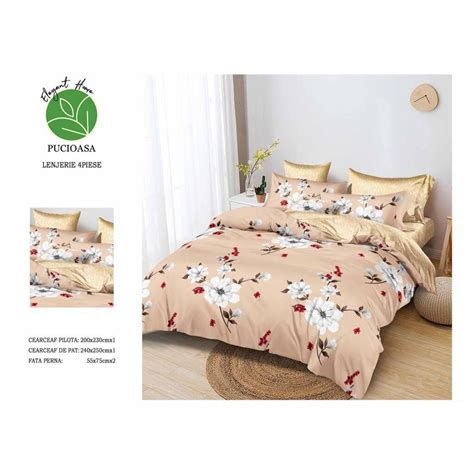 Комплект спално бельо сатениран памук 4 части бледорозов 240x250 см