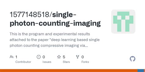 GitHub Single Photon Counting Imaging This Is The Program And Experimental Results