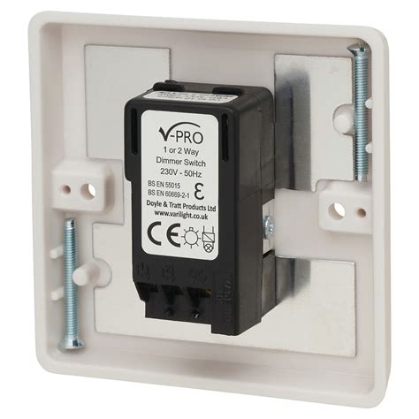 Varilight 400w 1 Gang 2way Trailing Edge Dimmer White 835467 Uk