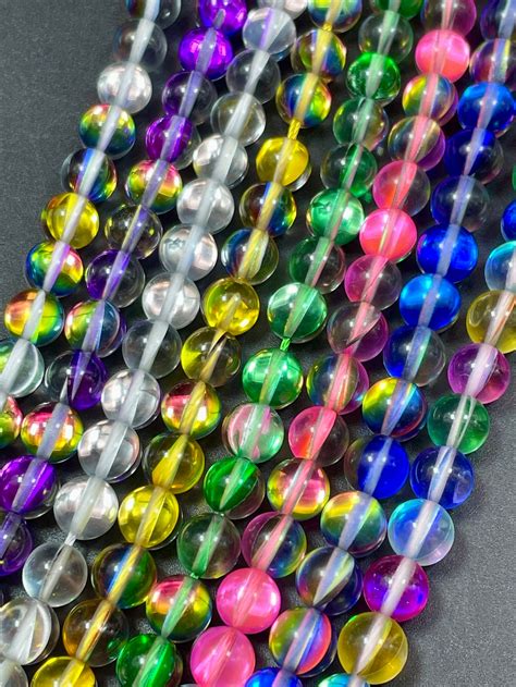 Bulk Beautiful Mermaid Glass Beads Smooth 6mm 8mm 10mm Round Shape