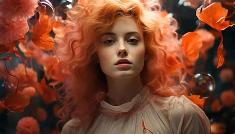 Une Jeune Beaut Dans La Nature Regardant La Cam Ra Souriante G N R E Par L Intelligence