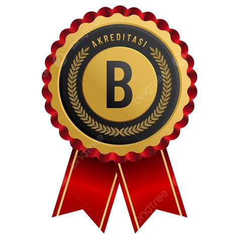 A Accreditation Badge With Red Ribbon Paddy Symbol And Gradation Vector