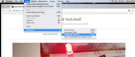 Accessing A Browsers Javascript Console Geektechstuff