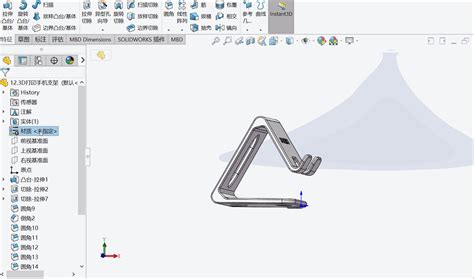 结构建模设计——solidworks软件之绘制一个手机支架模型，使用3d打印技术输出实物的全流程实战 腾讯云开发者社区 腾讯云