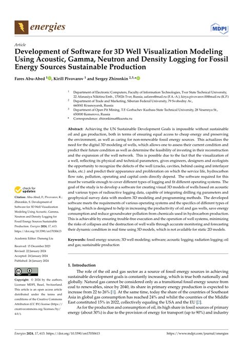 pdf development of software for 3d well visualization modeling using