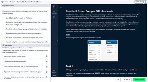 Sql Associate Certificate Practice Exam Help R Datacamp