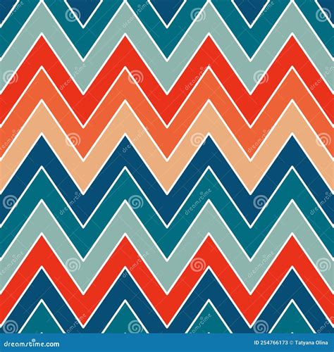 Vintage Retro Christmas Chevron Pattern Stock Vector Illustration Of Design Pattern 254766173