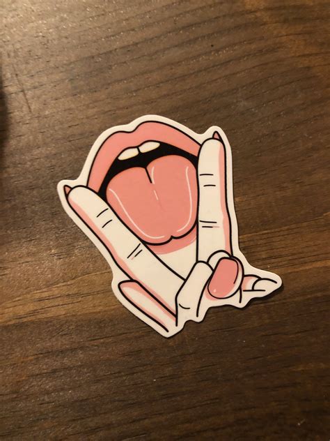 V Tongue I Eat Pussy Sticker Explicit Sticker I Eat Pussy Waterproof