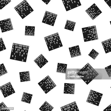 Falling Binary Code Seamless Pattern Icons On White Background High Res Vector Graphic Getty