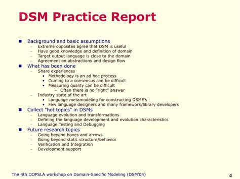 ppt the 4th oopsla workshop on domain specific modeling group