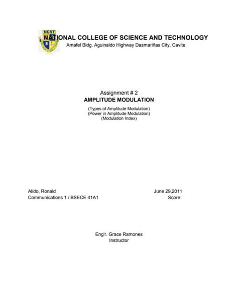 Analog To Analog Conversion Pptx Technology And Computing